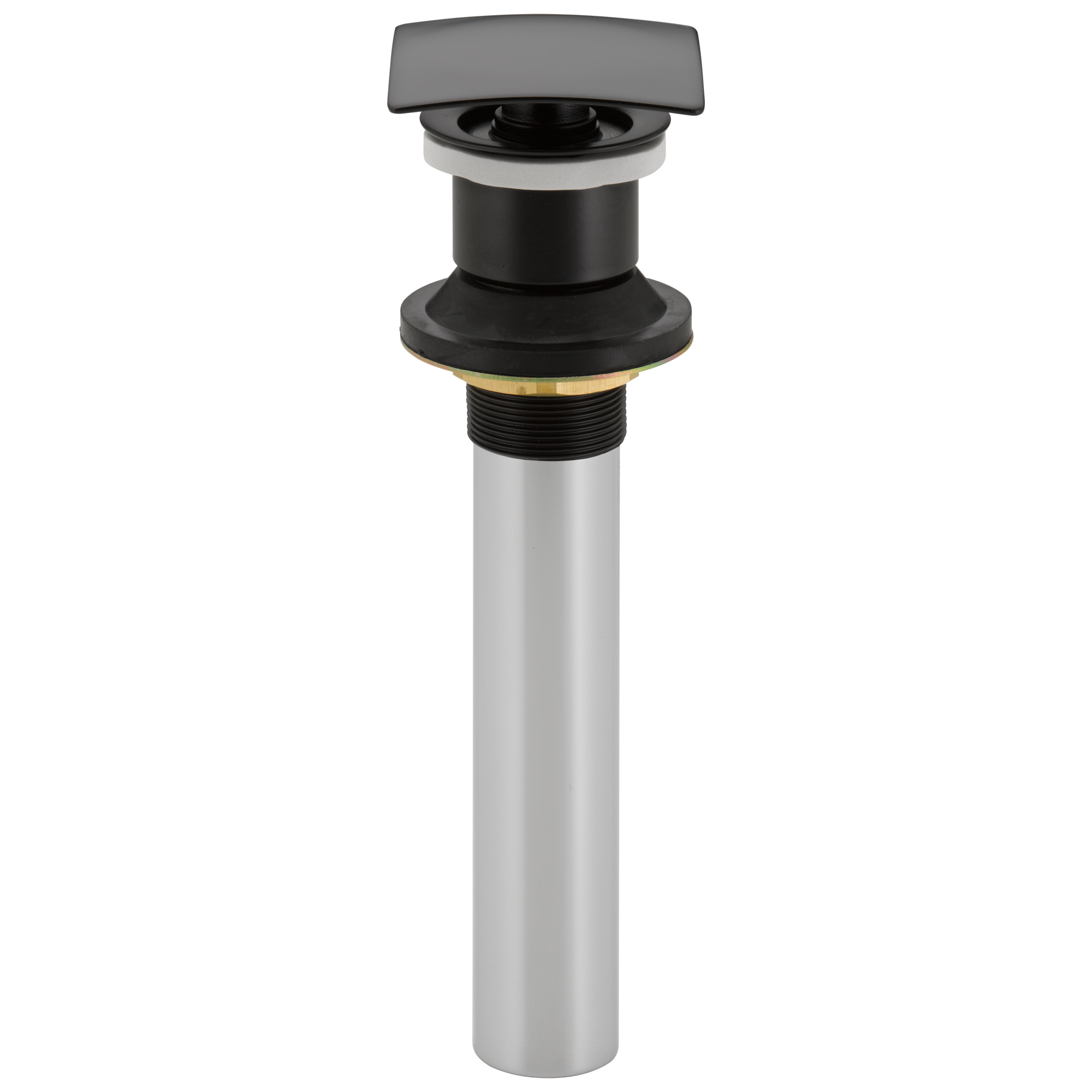 Delta Square Push Pop-Up Less Overflow In Matte Black • 72174-BL