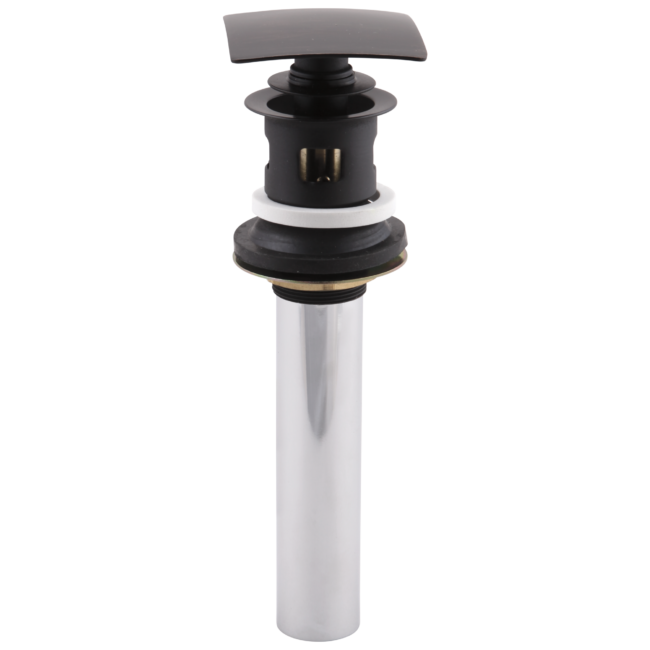 Delta Push Pop-Up with Overflow In Champagne Bronze • Urban Bathroom